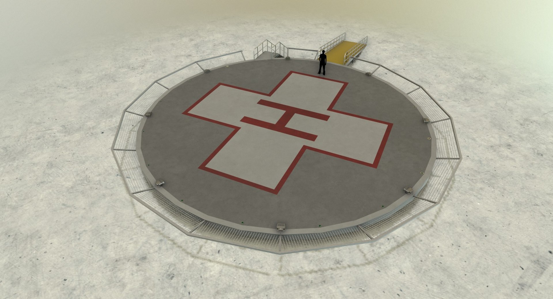 Hospital helipad 2 3D - TurboSquid 1151347