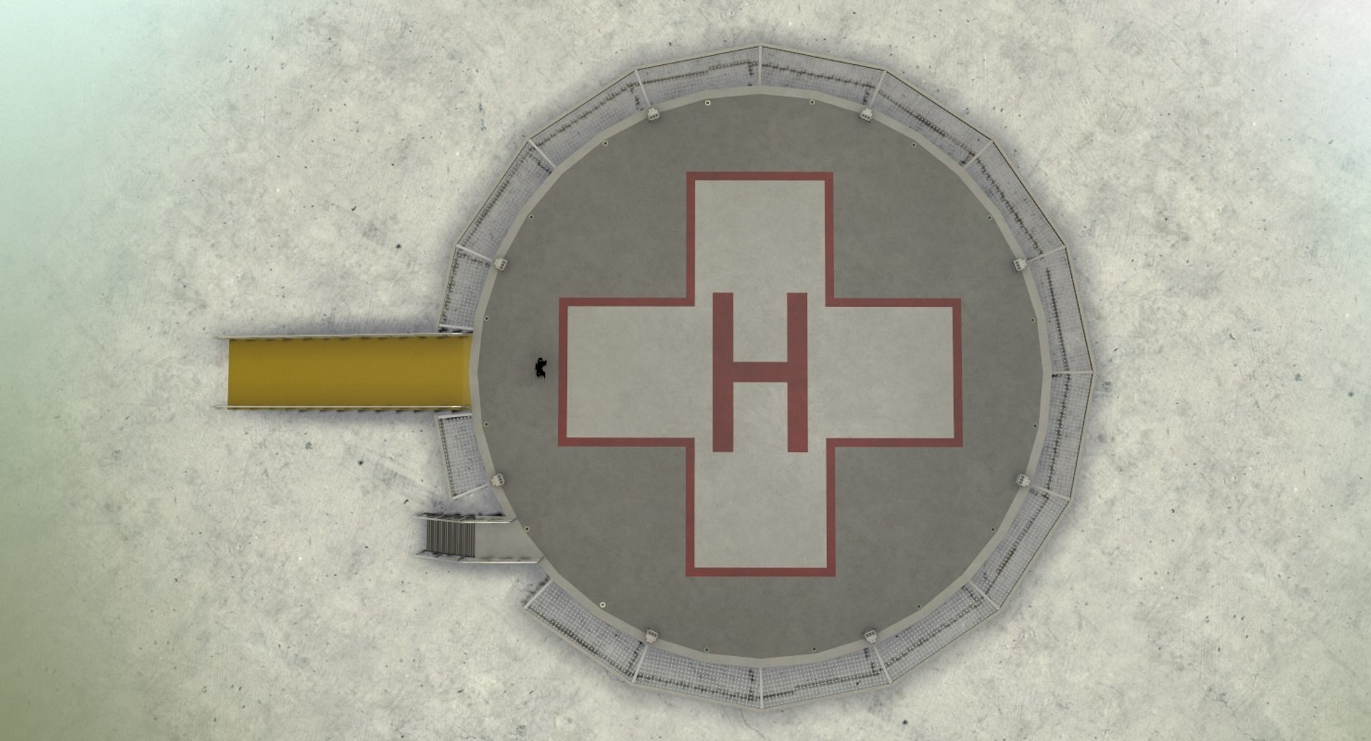 Hospital helipad 2 3D - TurboSquid 1151347