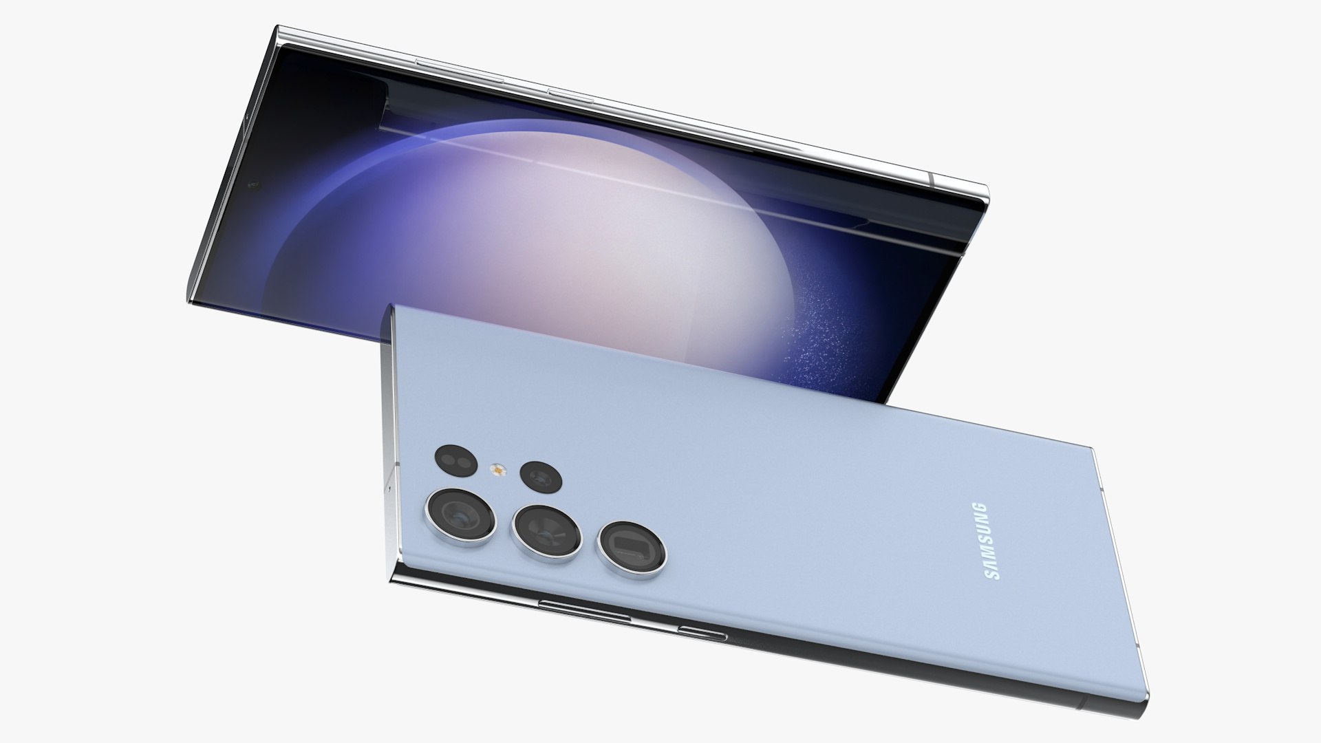 3D Samsung Galaxy S23 Ultra Sky Blue - TurboSquid 2025014