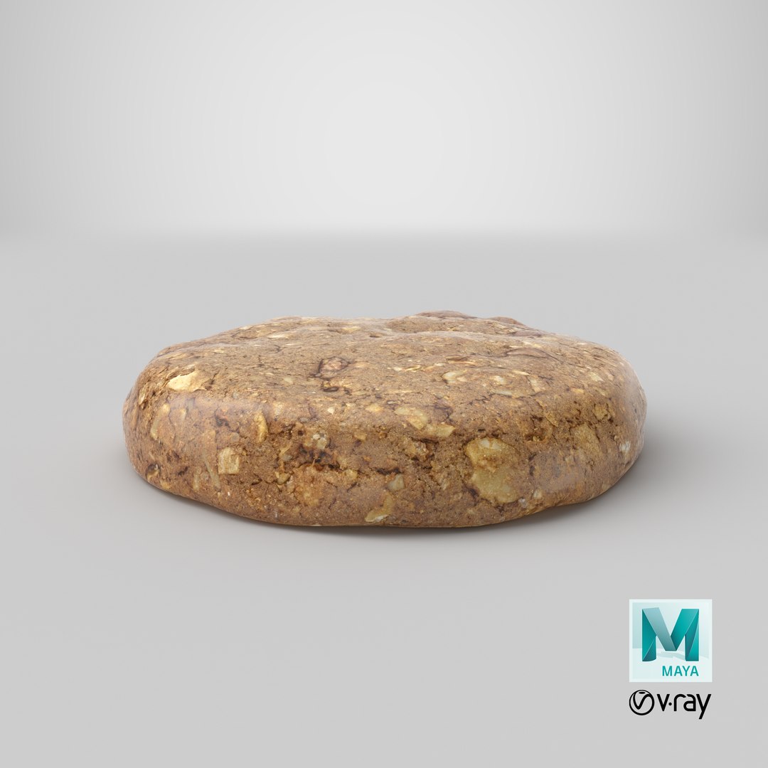 3D Model Biscuit Oat Chocolate 01 - TurboSquid 1546099