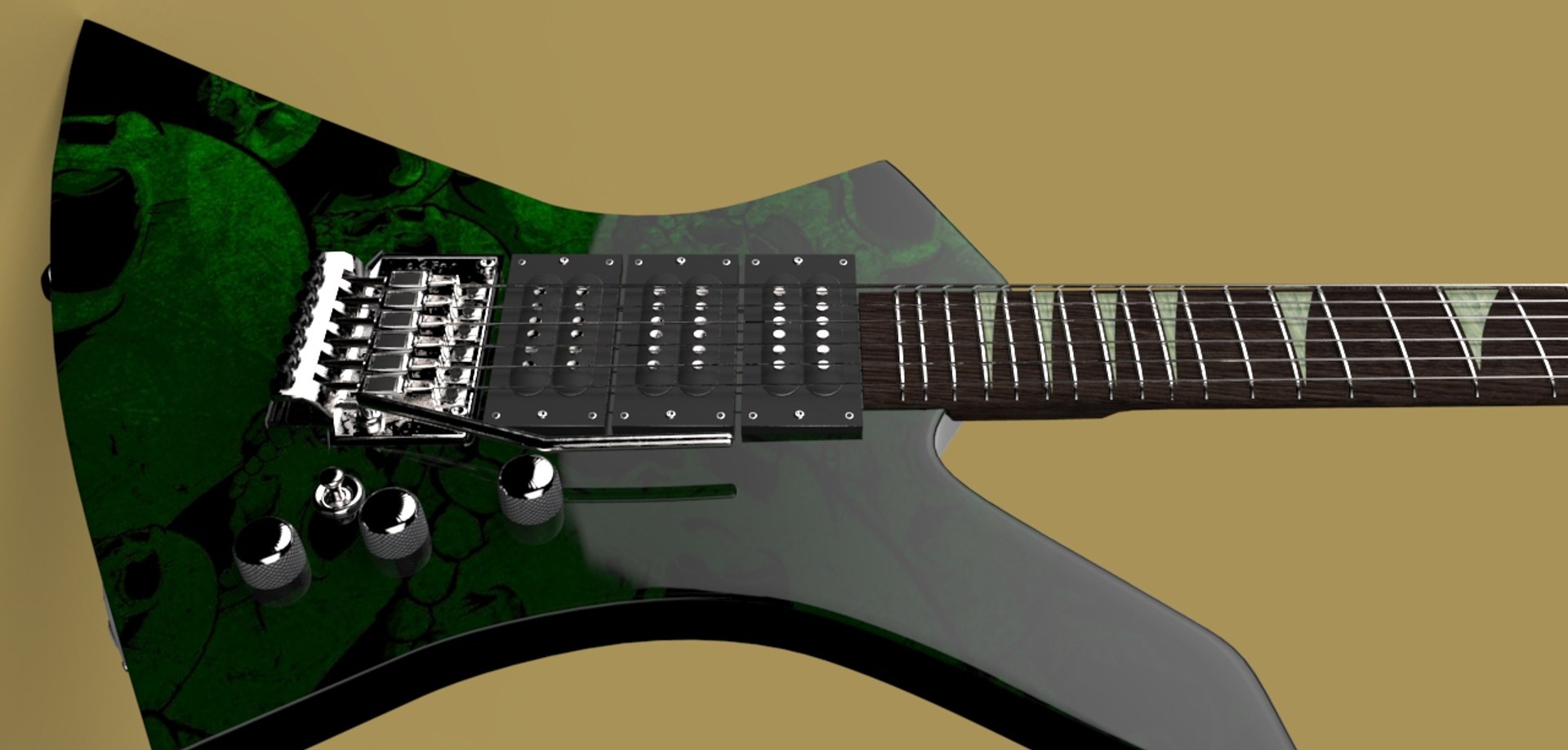 3d jackson kelly electric guitar