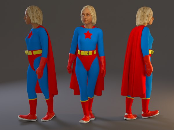 Woman Superhero 3D Models for Download | TurboSquid