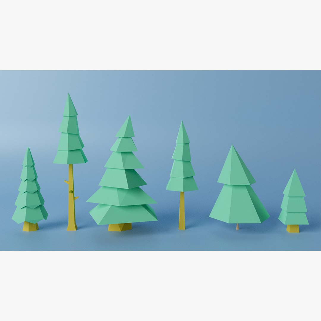 Cartoon Tree Collection 3D model - TurboSquid 1955952