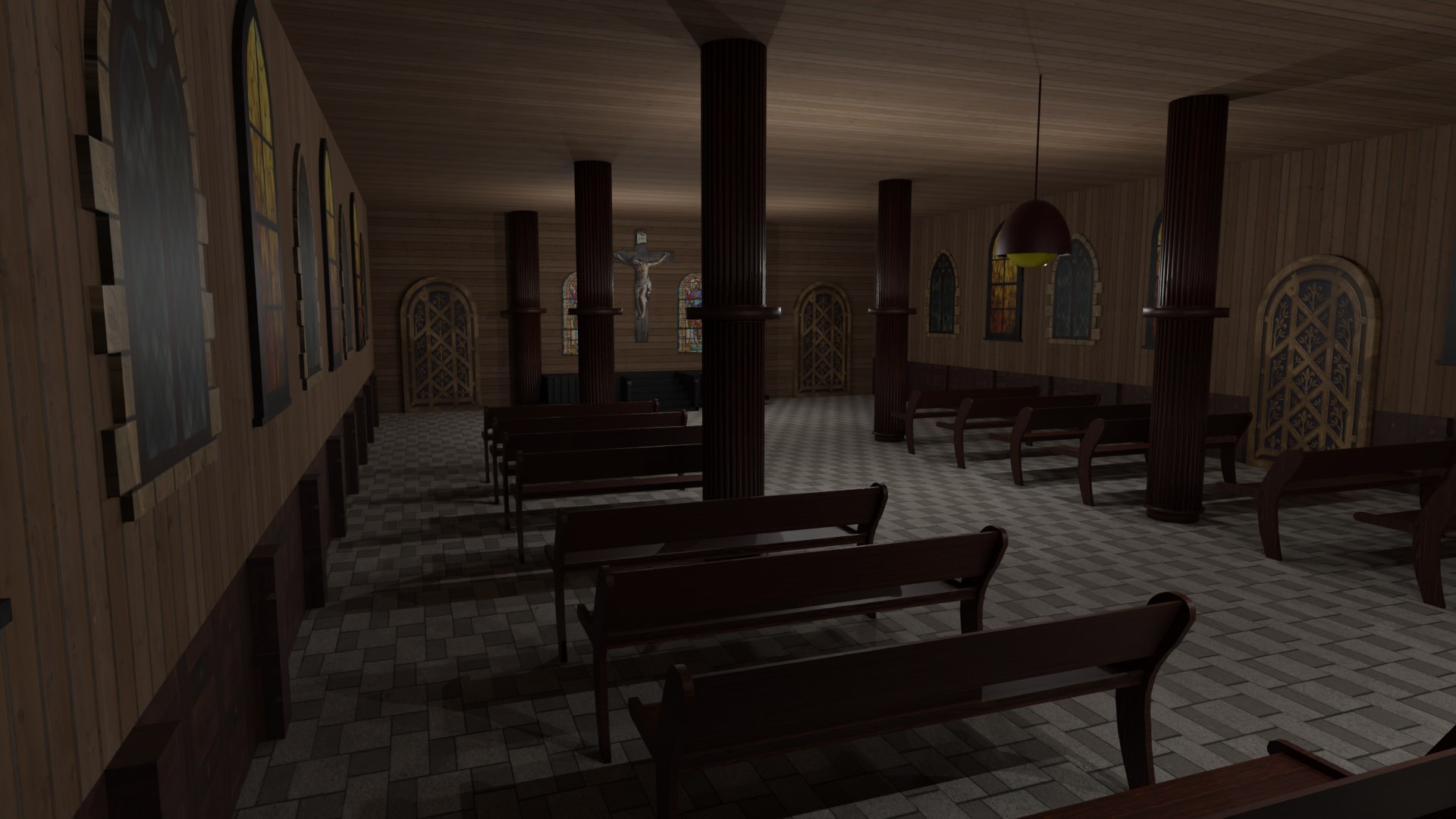 3D Model Church Interior - TurboSquid 2132125