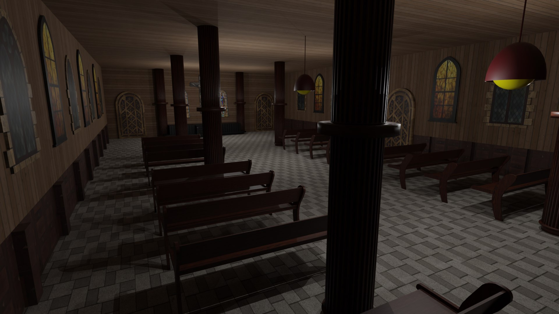 3D Model Church Interior - TurboSquid 2132125