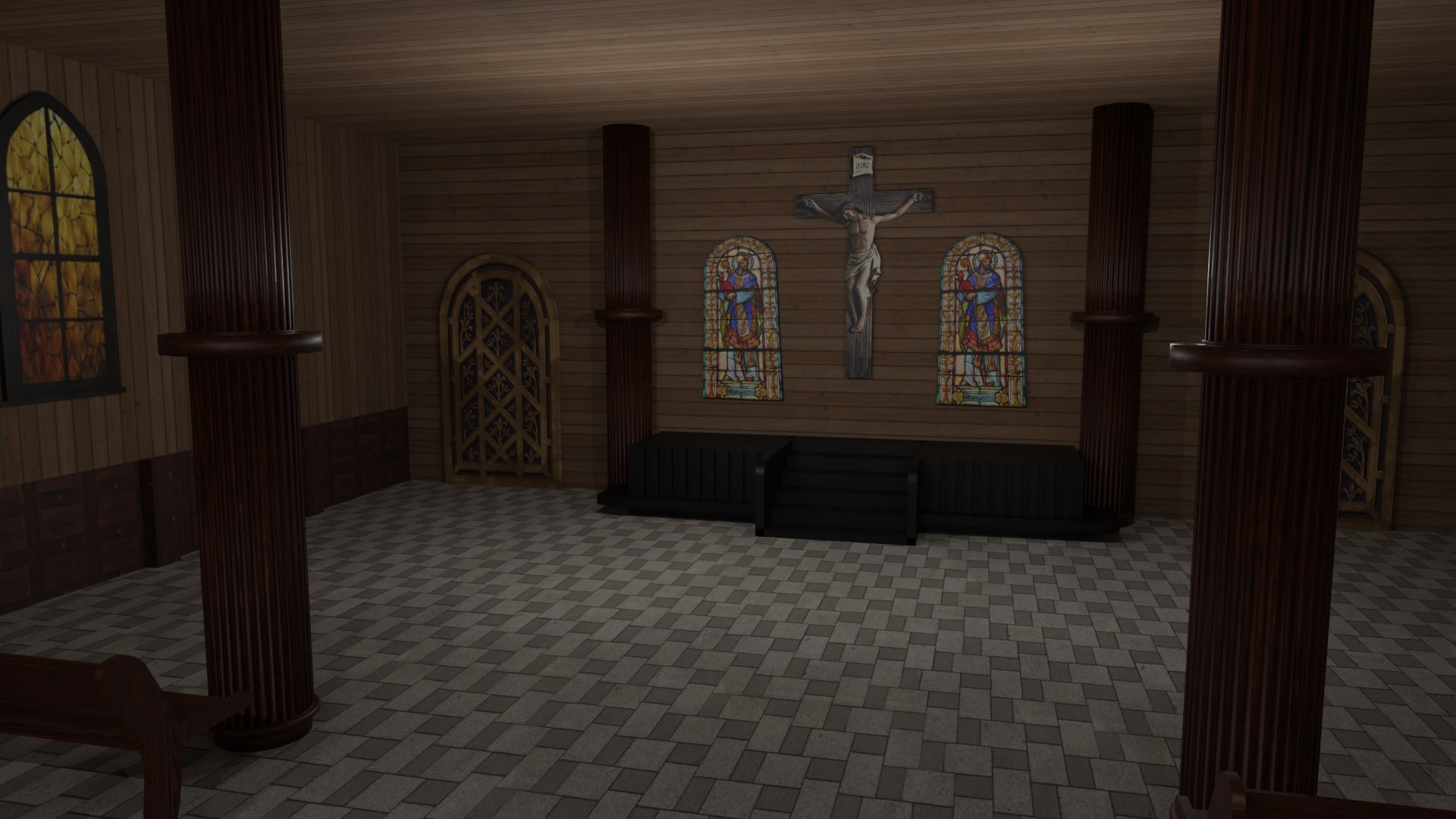 3D Model Church Interior - TurboSquid 2132125