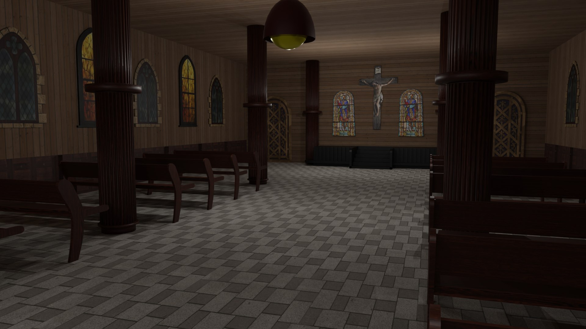 3D Model Church Interior - TurboSquid 2132125