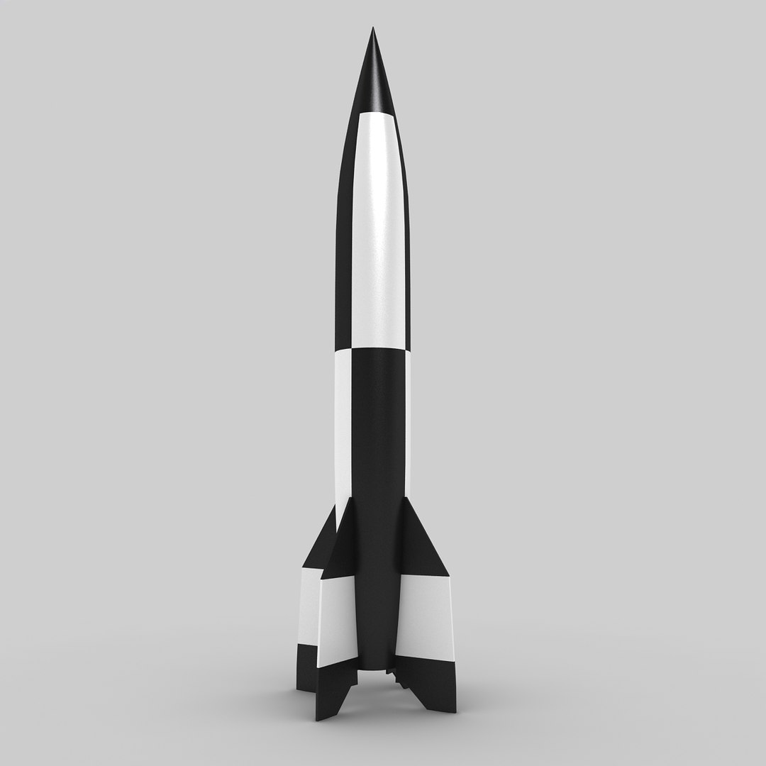 3D Model V2 Rocket Missile - TurboSquid 1442661