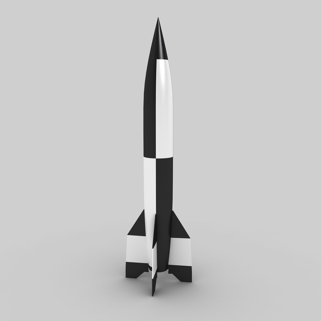 3D Model V2 Rocket Missile - TurboSquid 1442661