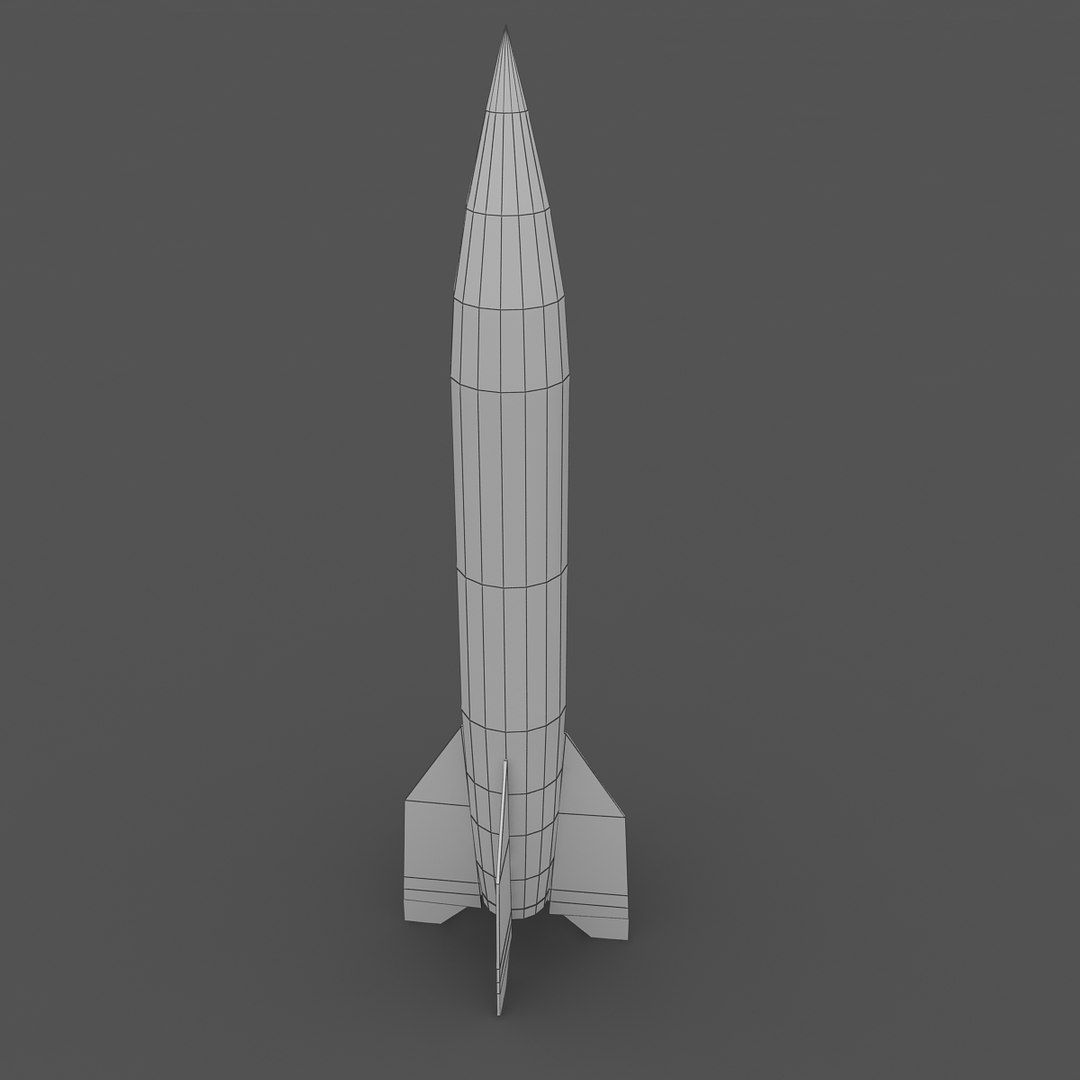 3D Model V2 Rocket Missile - TurboSquid 1442661
