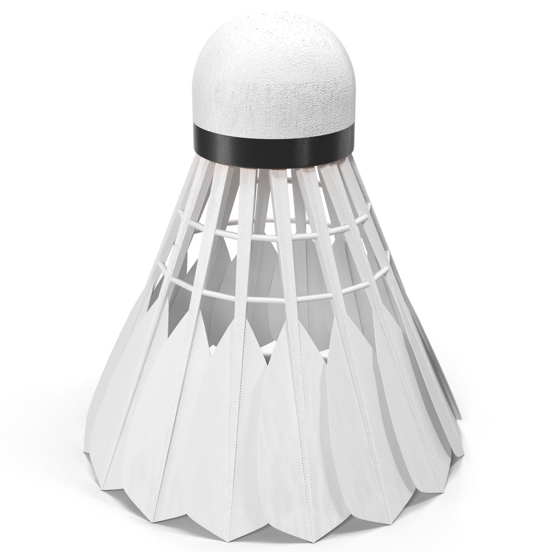 3d badminton racket shuttlecock model