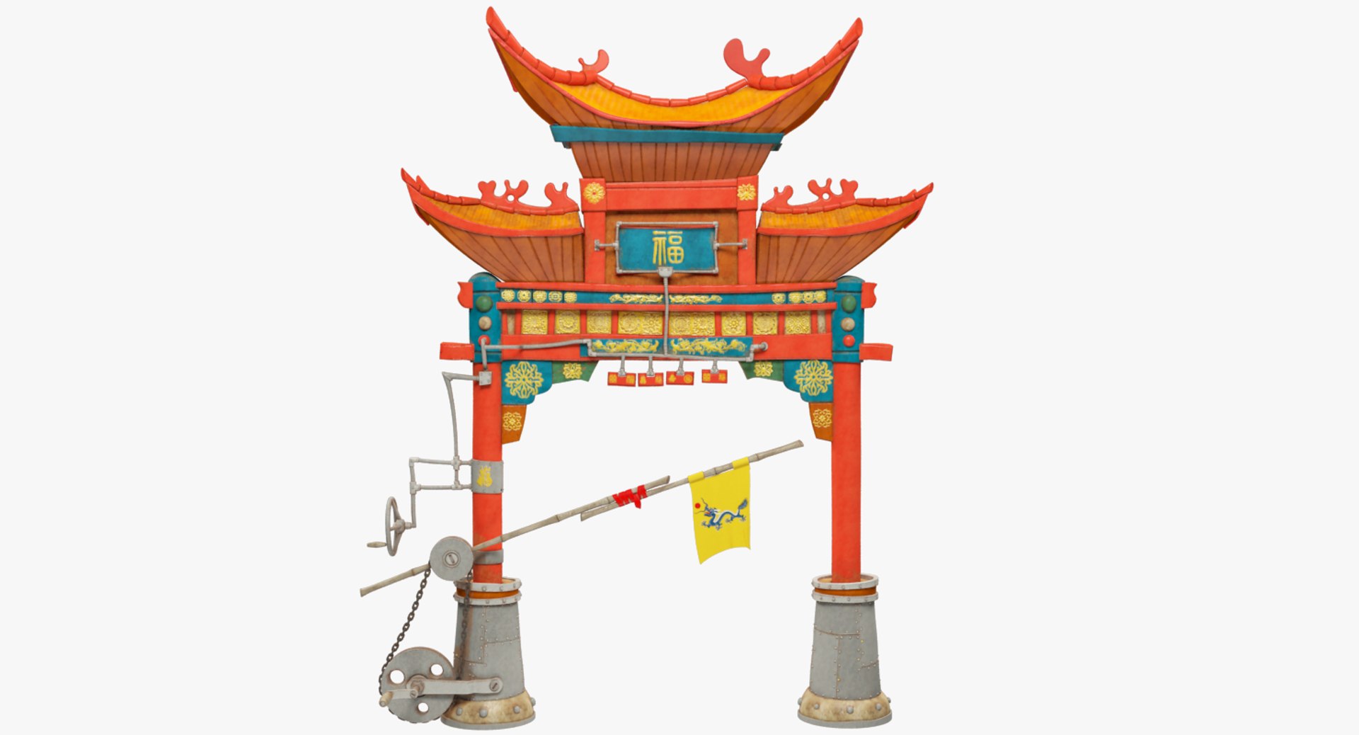Red Gate 3D Model - TurboSquid 1175185