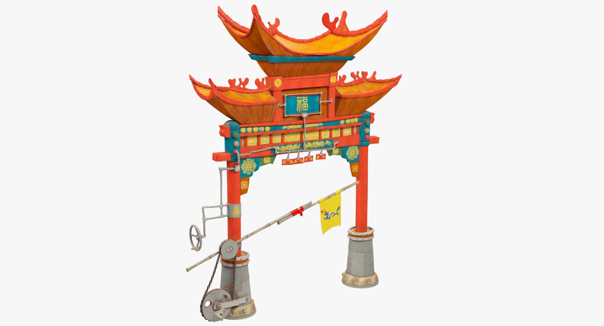 Red Gate 3D Model - TurboSquid 1175185