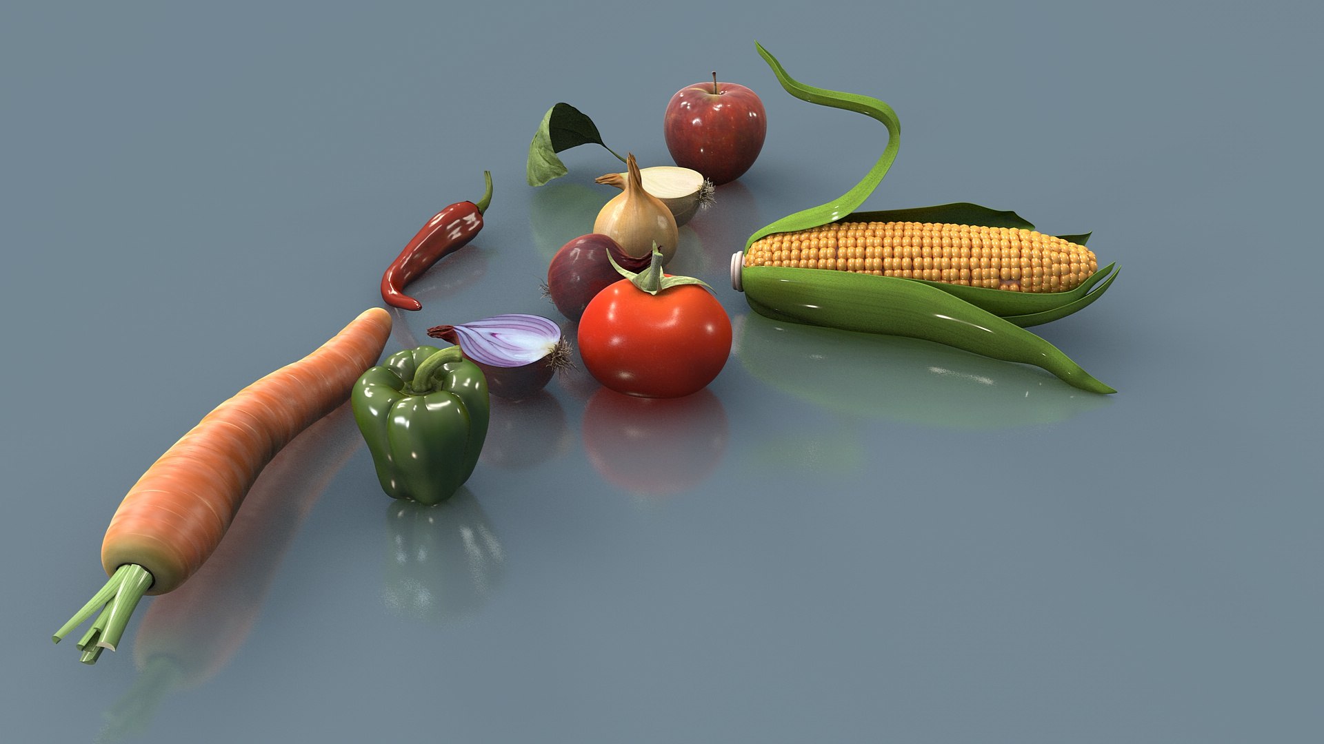 Vegetable 3D Model - TurboSquid 1775811