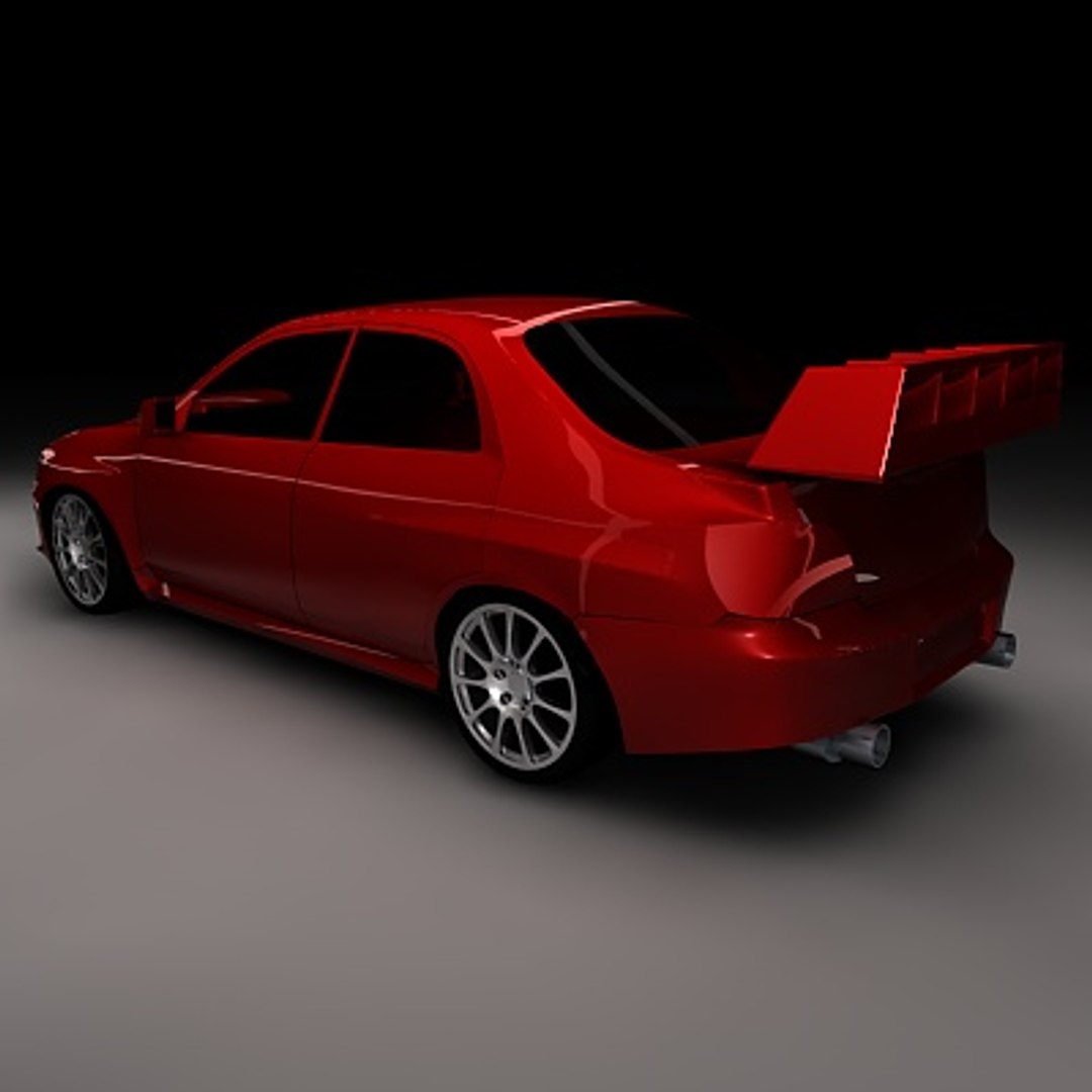 3d model impreza rally imported