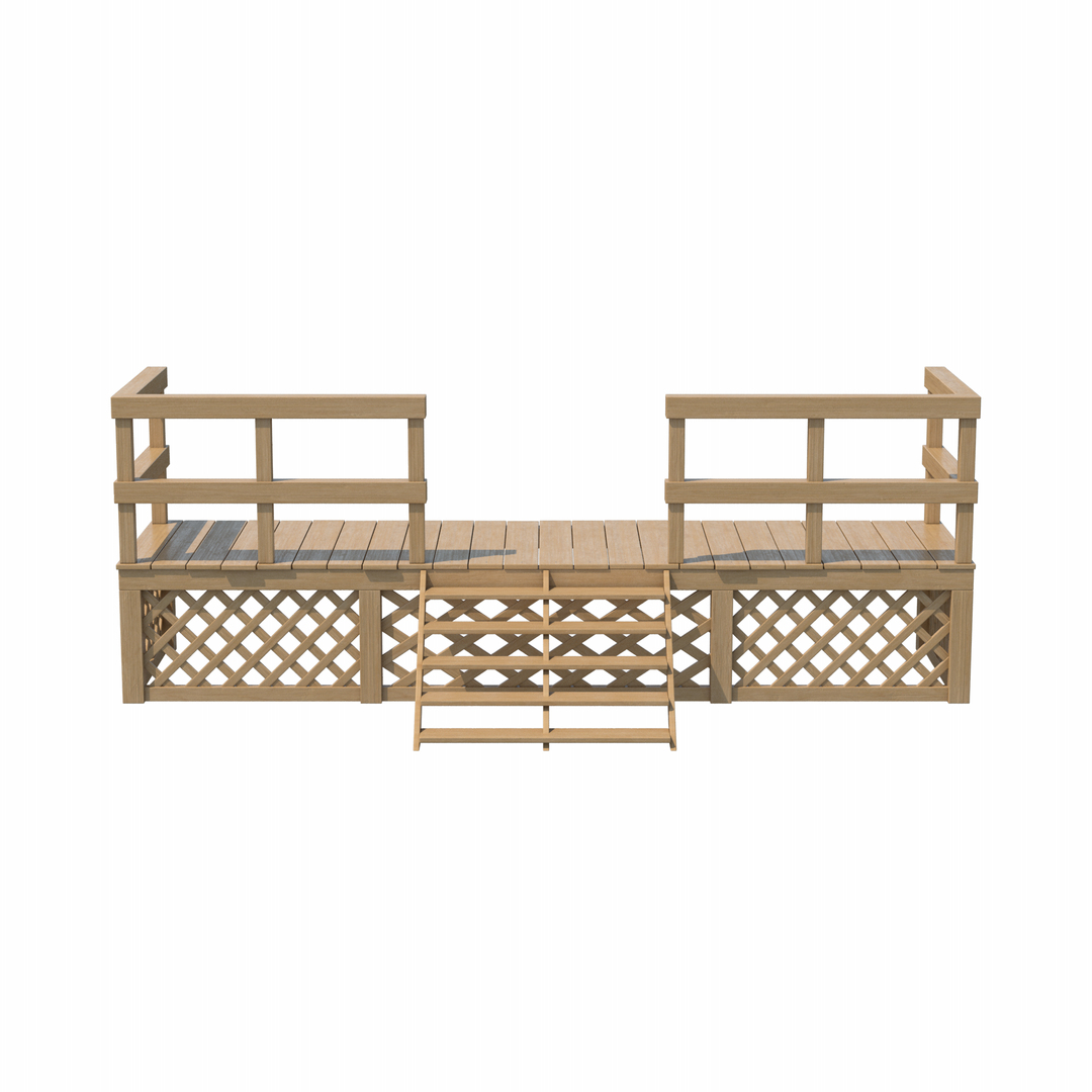 Wooden Building Deck And Stairs 3D Model - TurboSquid 2202836