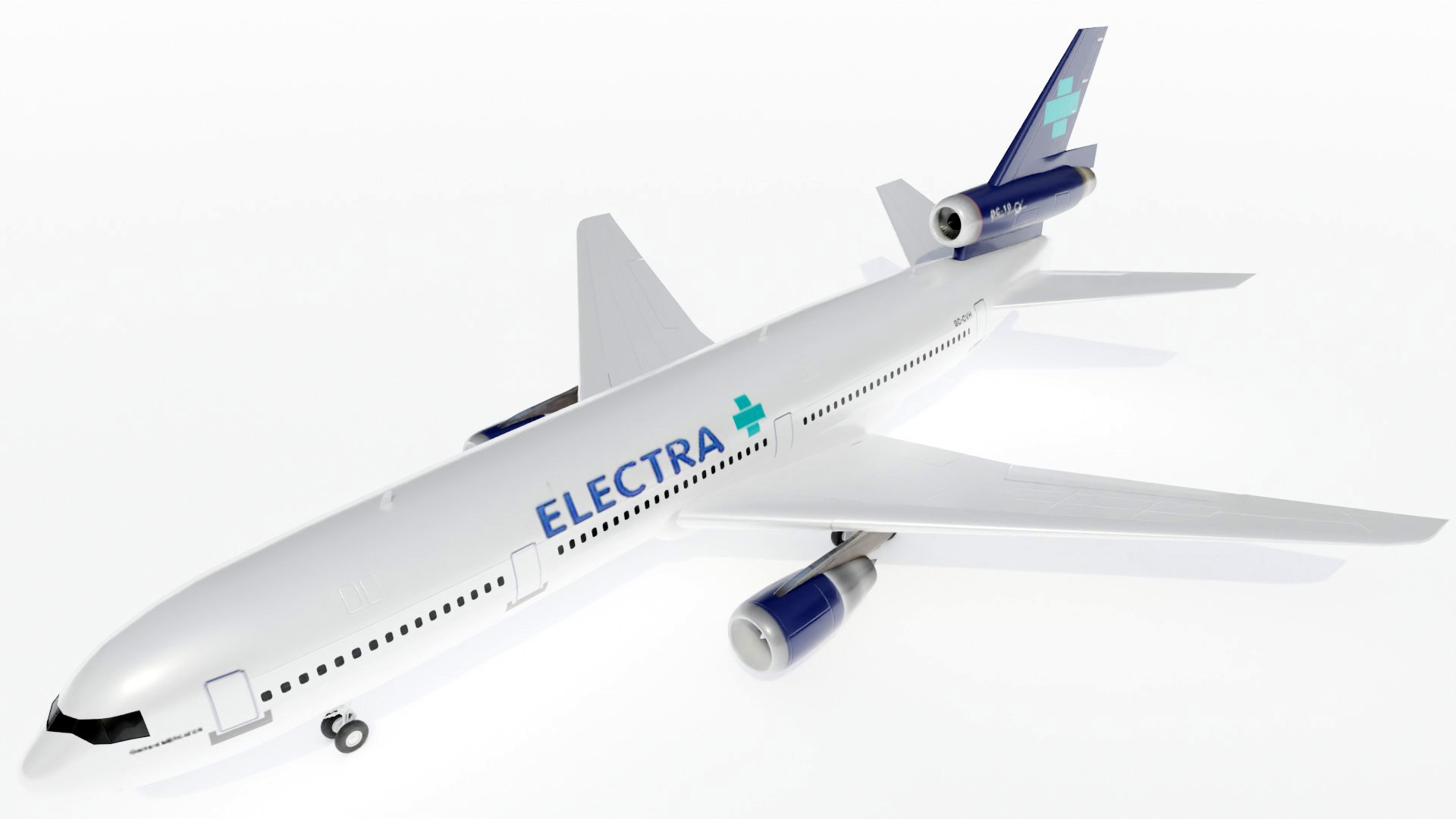 3d Dc-10 Electra Airlines