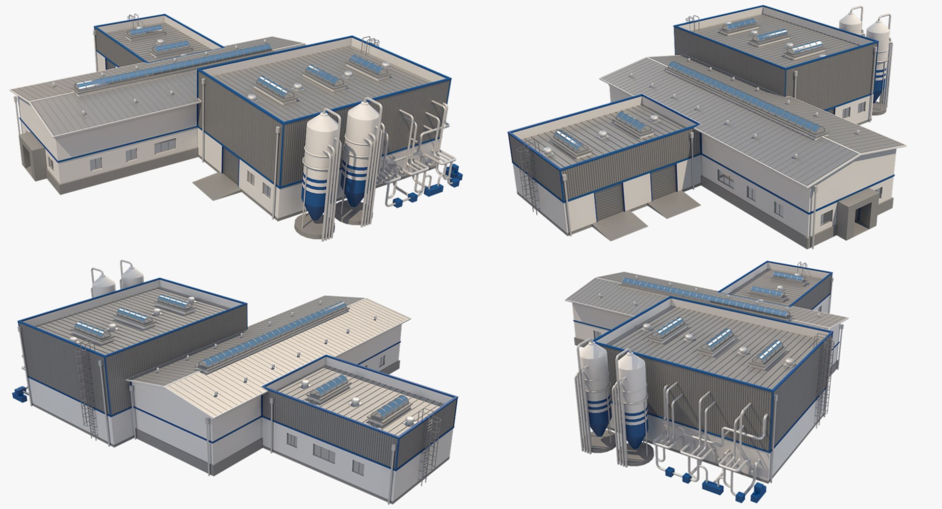 3d Model Industrial Building