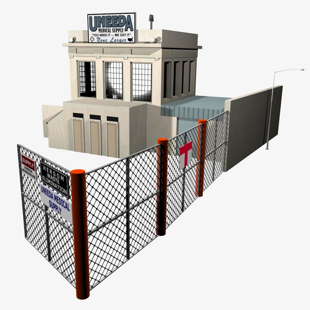 medical supply warehouse 3d max