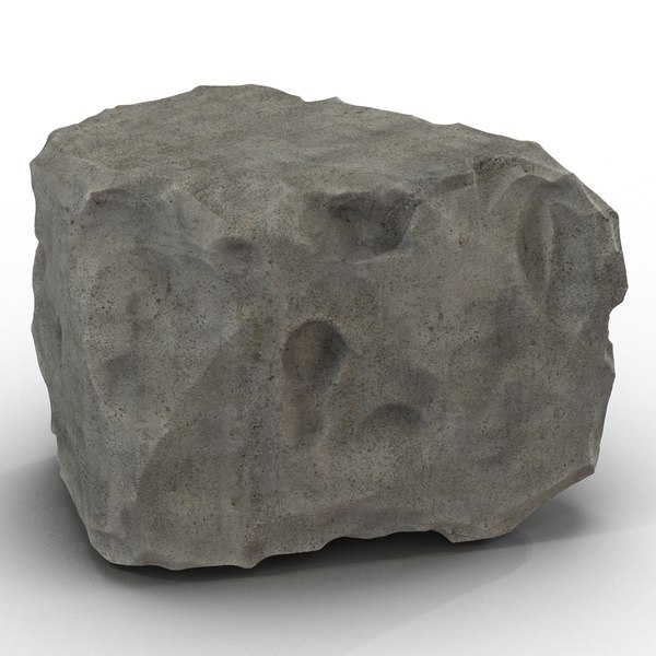 concrete chunk 4 3d model