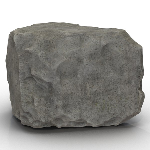 concrete chunk 4 3d model