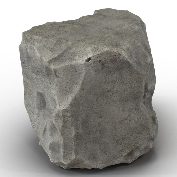 concrete chunk 4 3d model