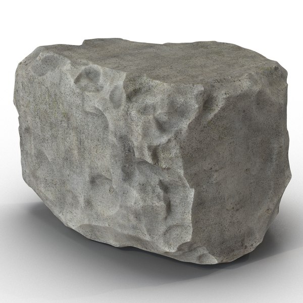concrete chunk 4 3d model