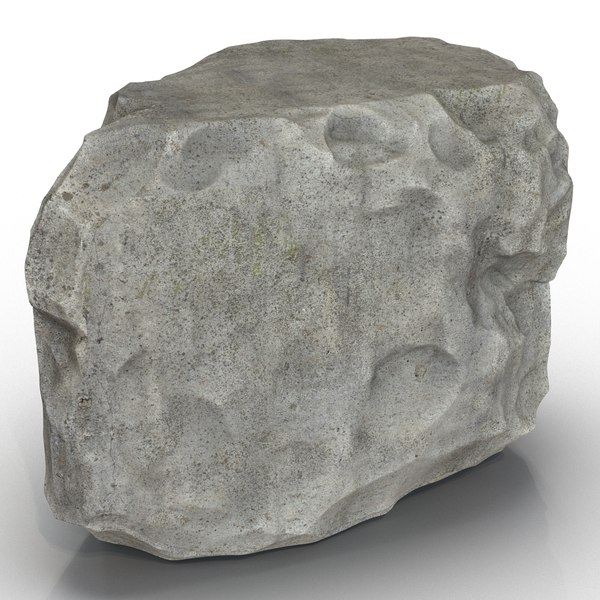 concrete chunk 4 3d model