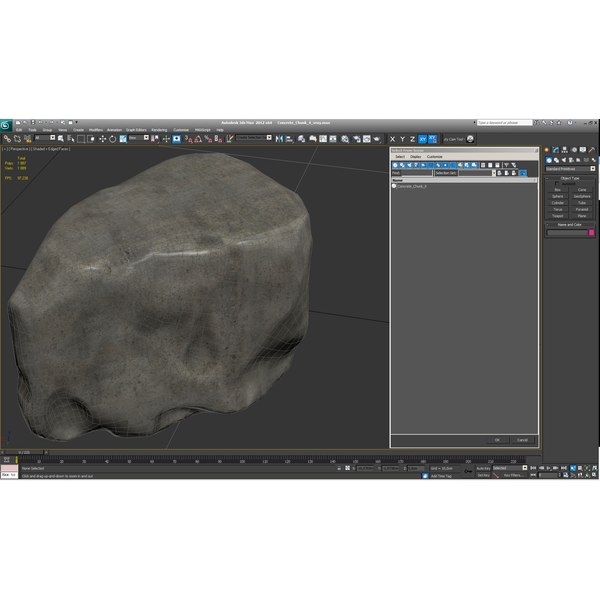 concrete chunk 4 3d model