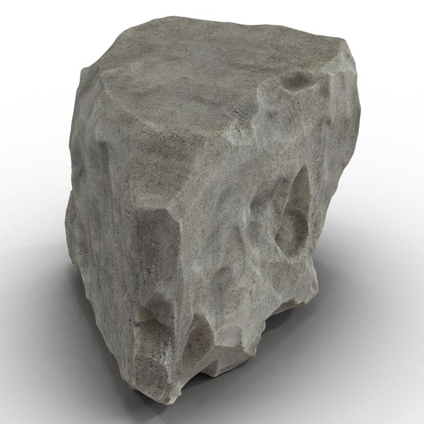 concrete chunk 4 3d model