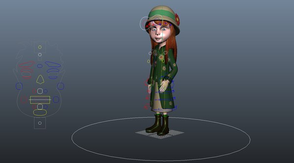 3d model sally character girl