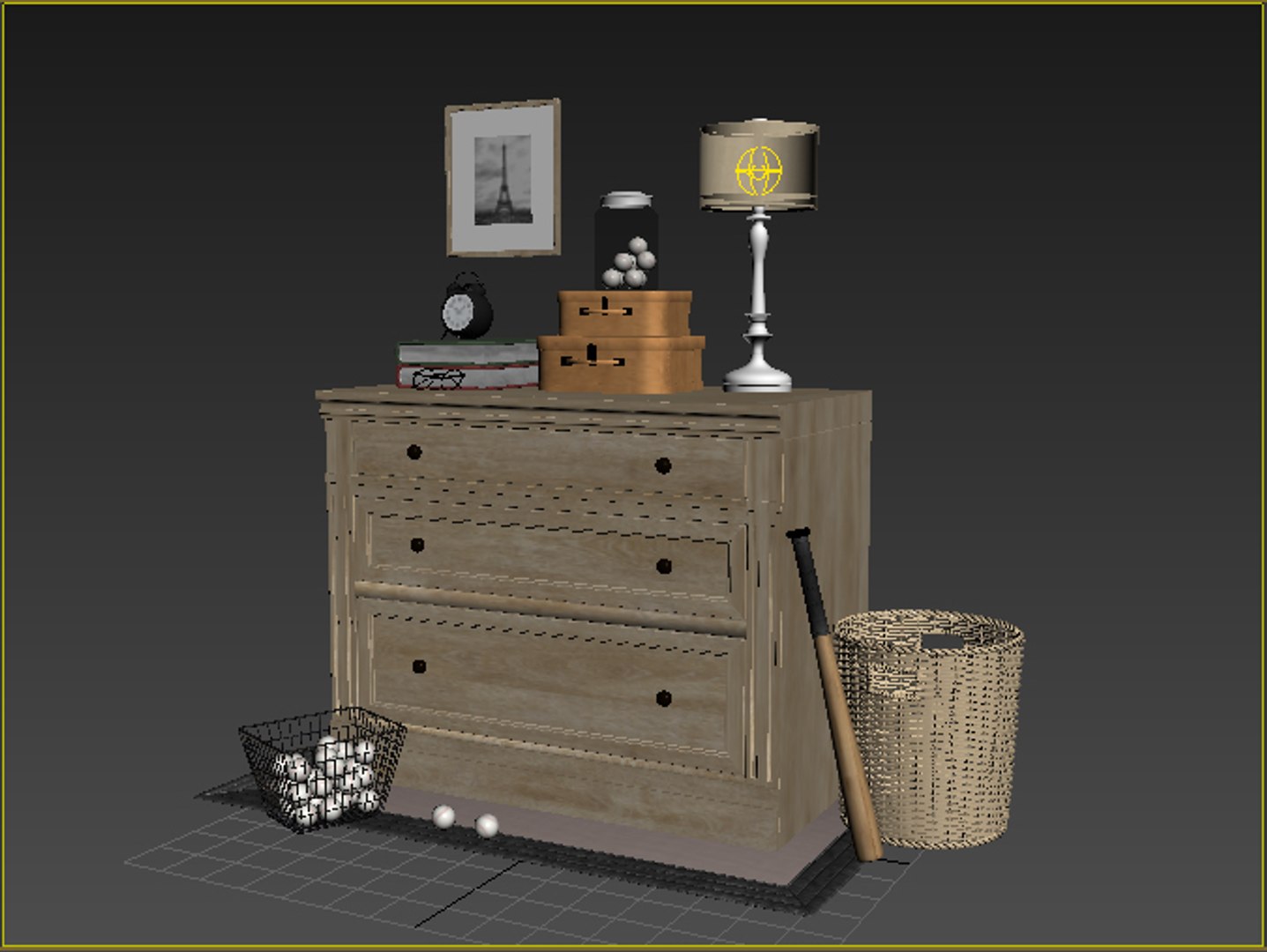 3D Livingston Double Two-drawer Lateral - TurboSquid 1197611