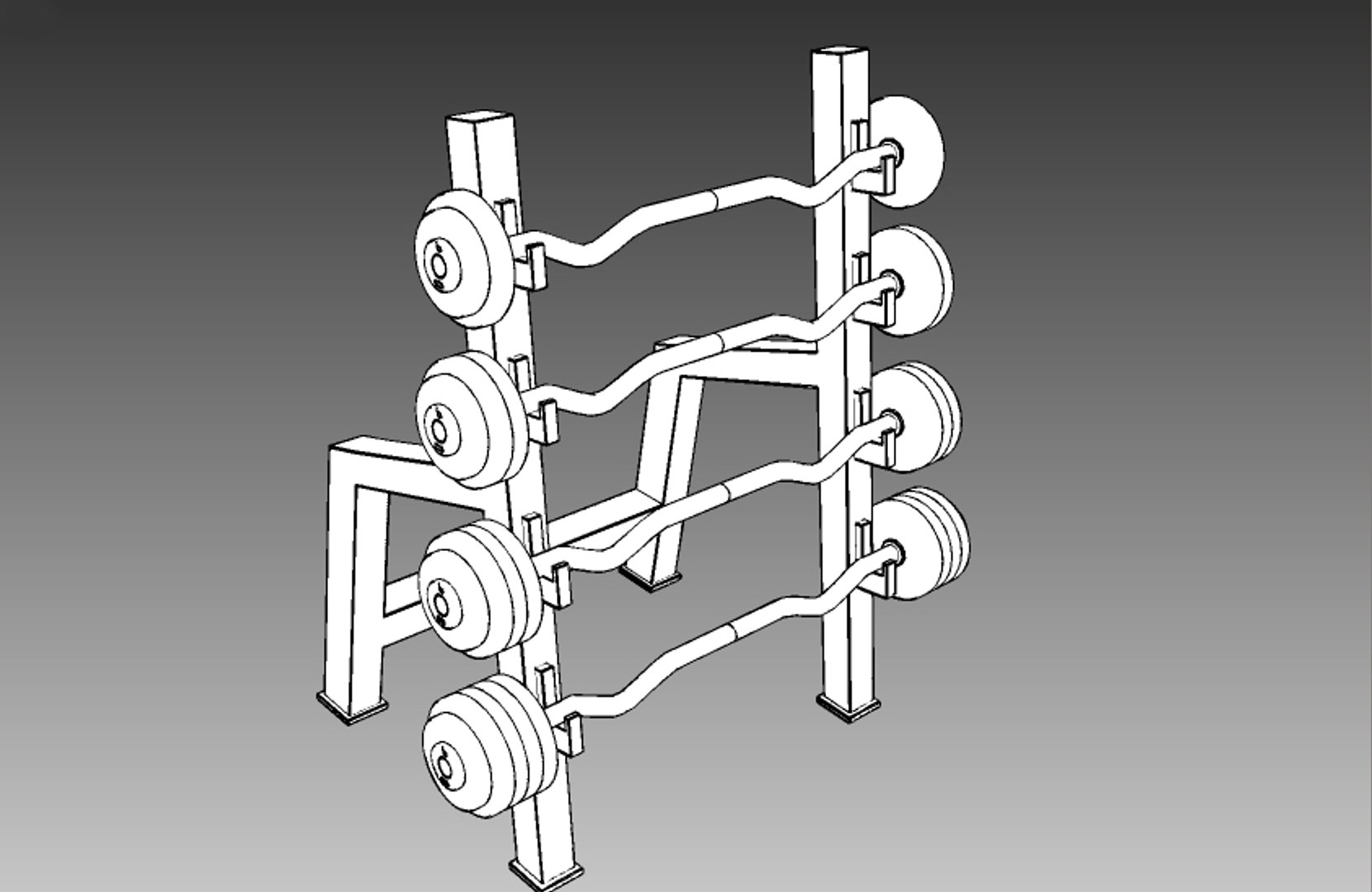 3d Barbell Rack