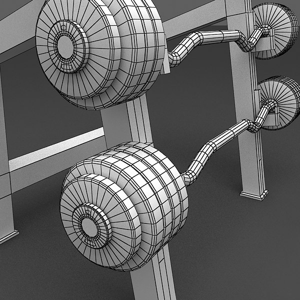 3d barbell rack