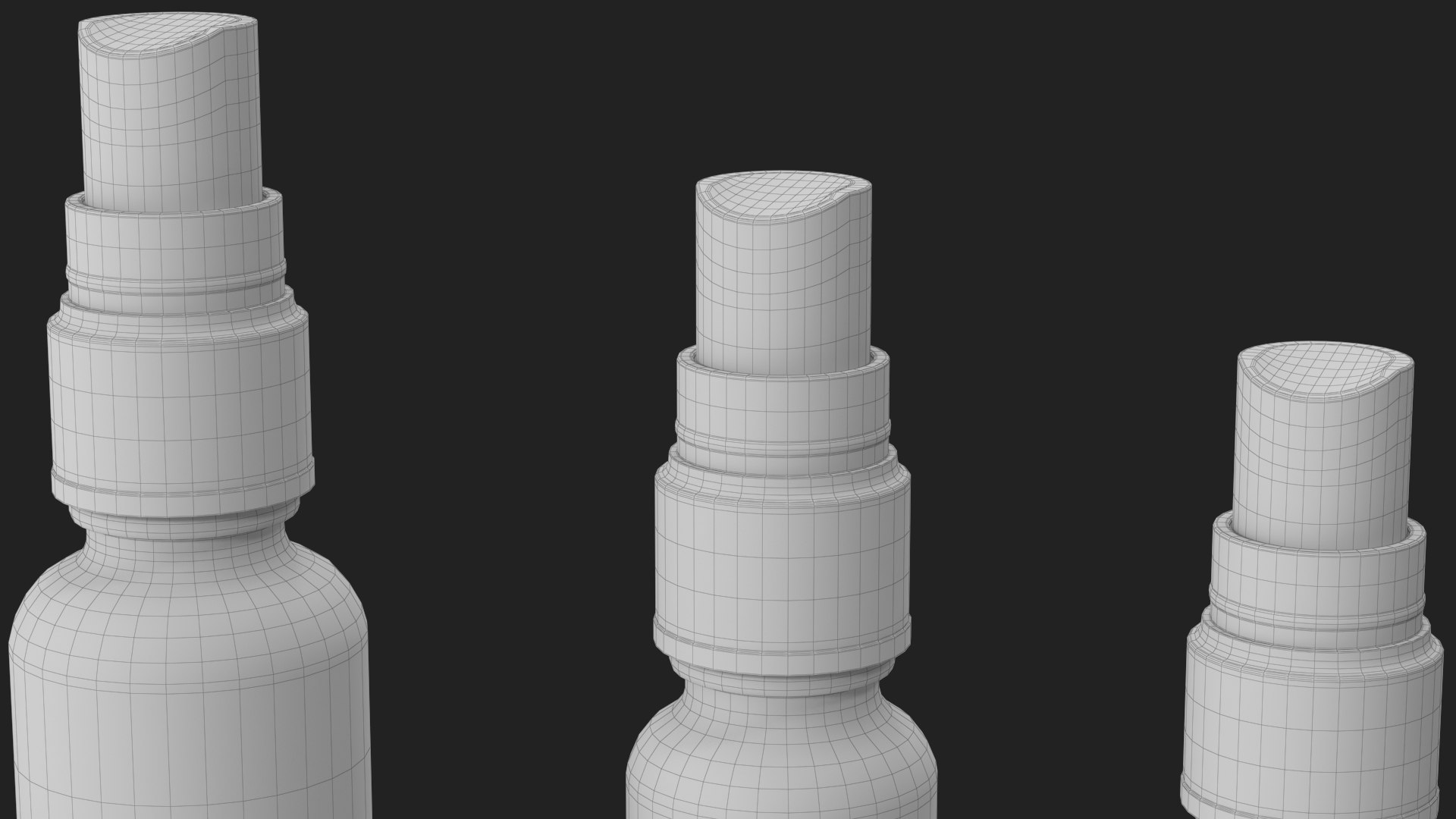 Spray bottles amber glass model - TurboSquid 1559136