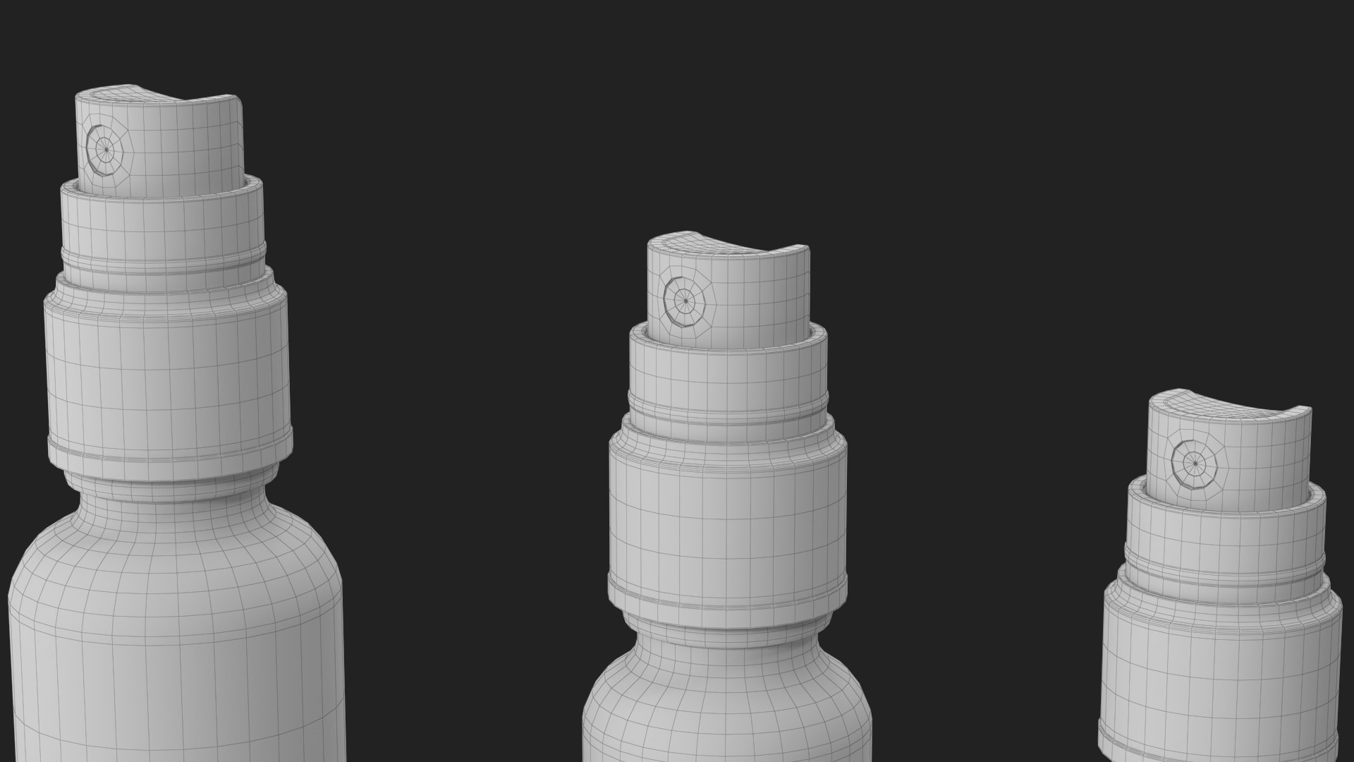 Spray bottles amber glass model - TurboSquid 1559136