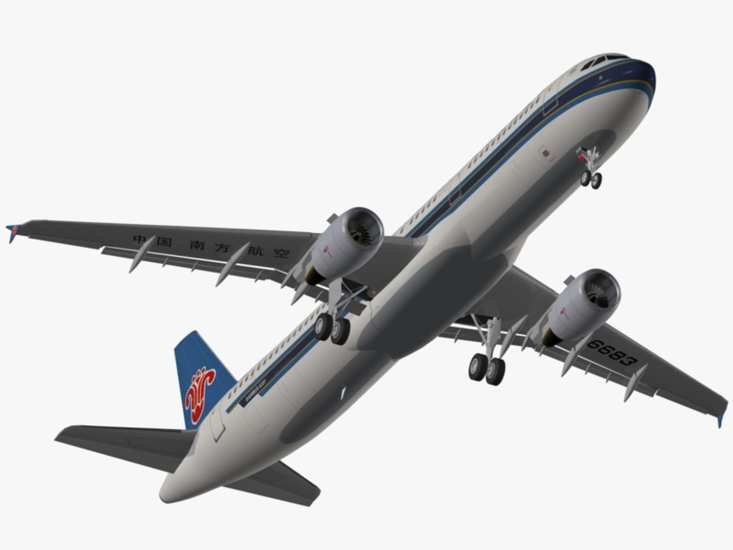 Airbus a321-211 china southern model - TurboSquid 1365427