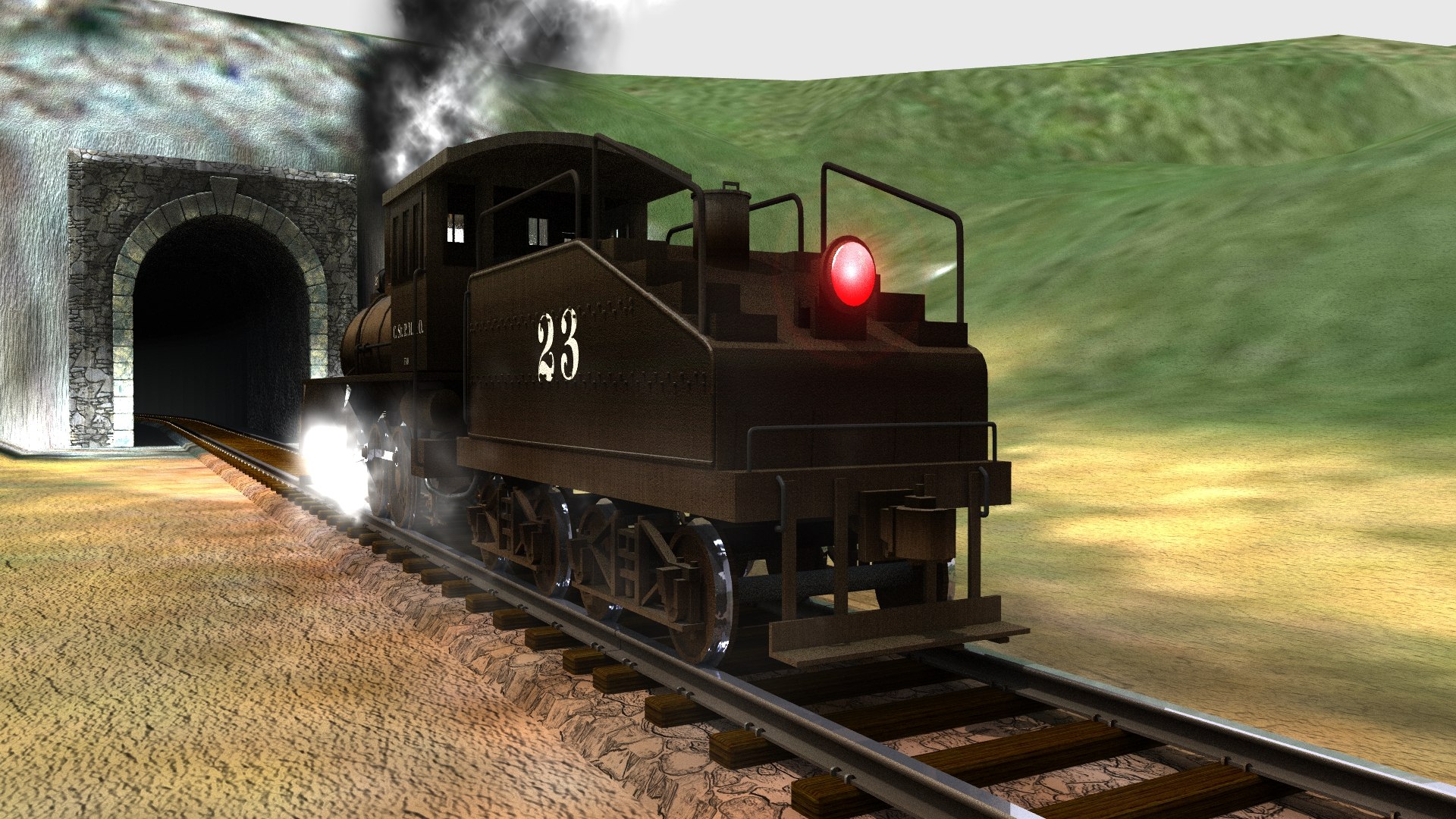 3d Model Omaha 0-6-0 Rigged Update