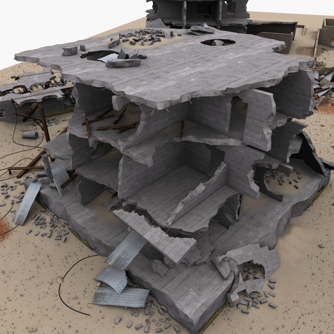 Modular Set Ruins City Town Model - TurboSquid 1274687