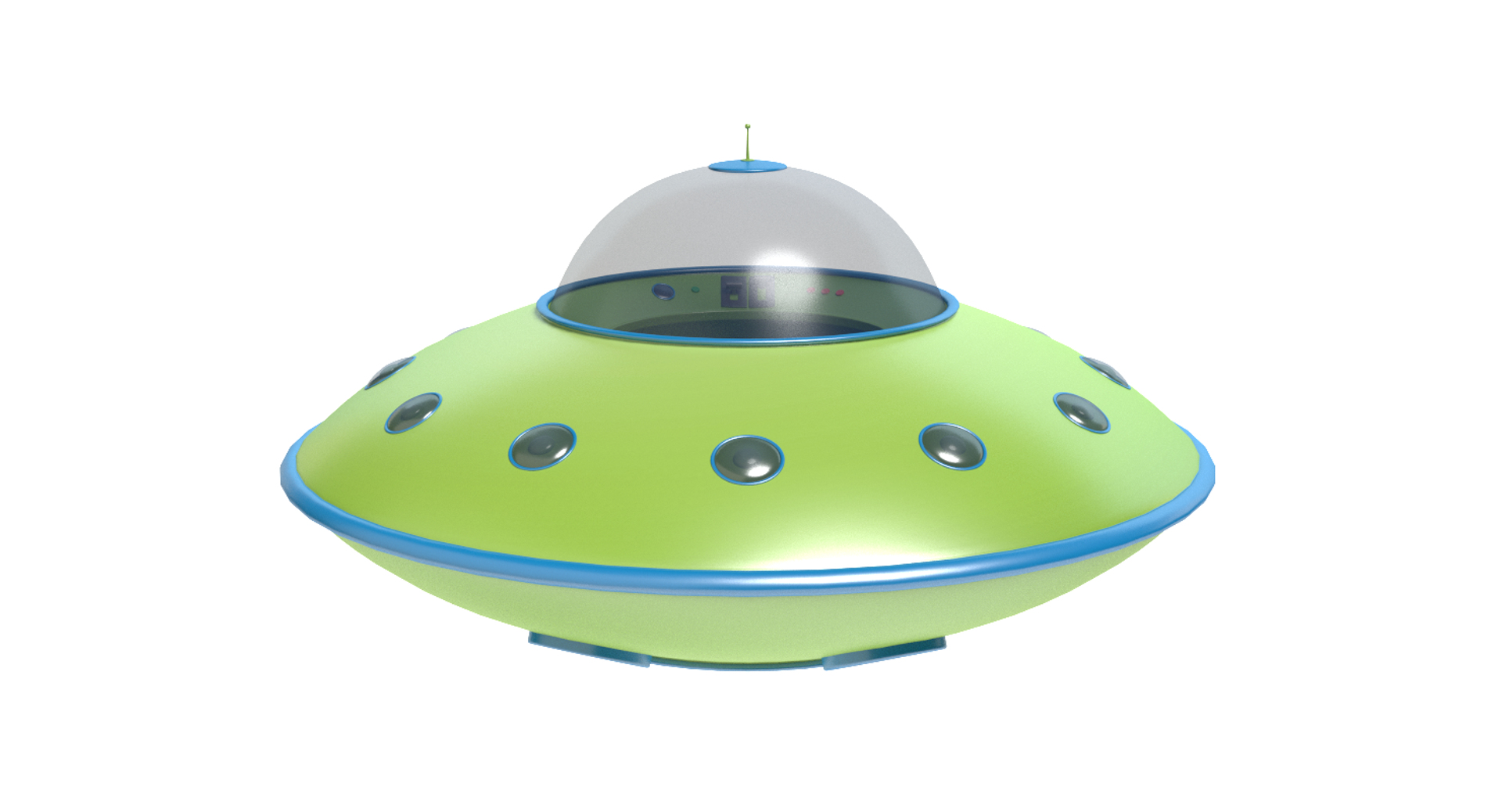 3d Model Cartoon Flying Saucer