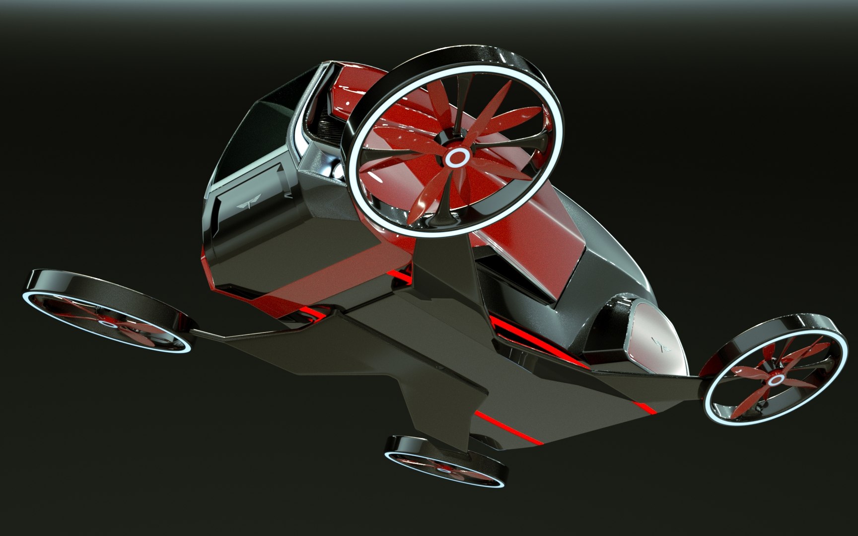 Car Copter Model - TurboSquid 1332697
