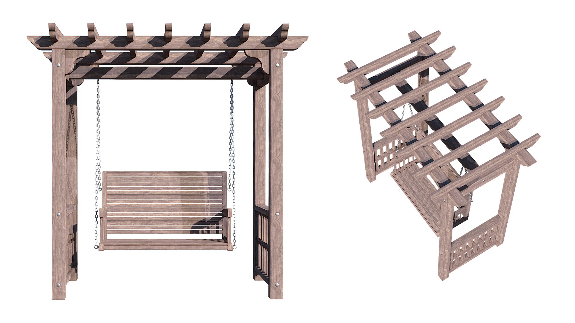 Arbor With Swing 3D Model - TurboSquid 1762774