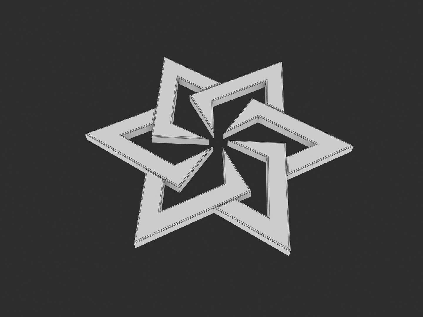 Star david model - TurboSquid 1417427