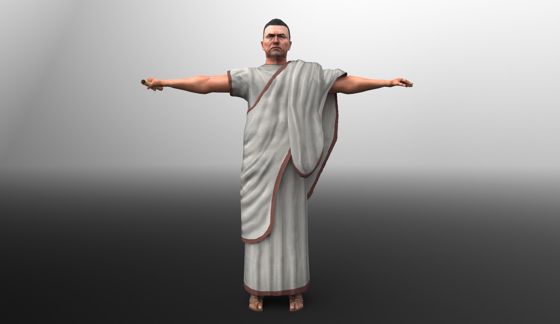 roman diplomat character walk 3d 3ds
