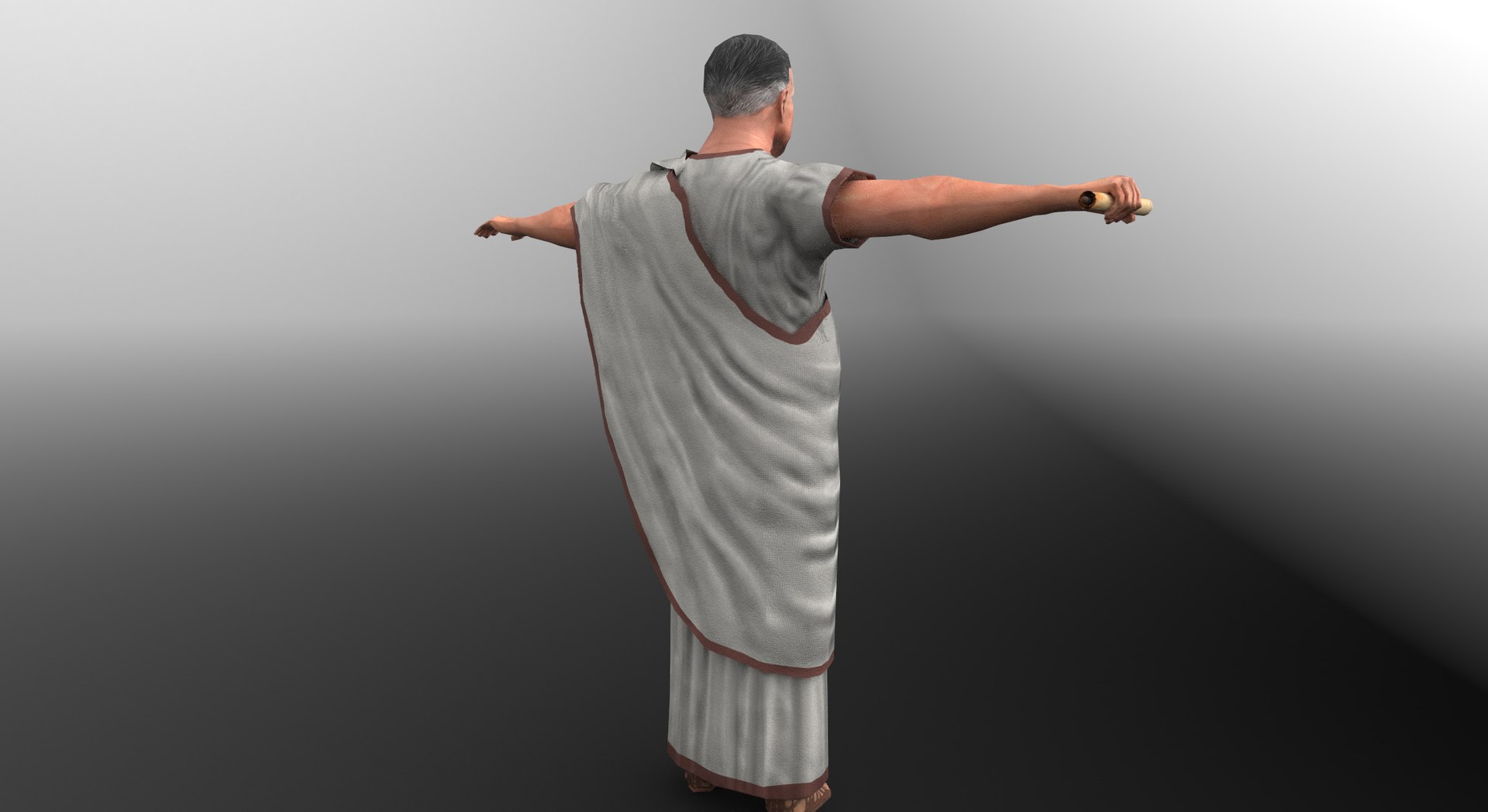 roman diplomat character walk 3d 3ds