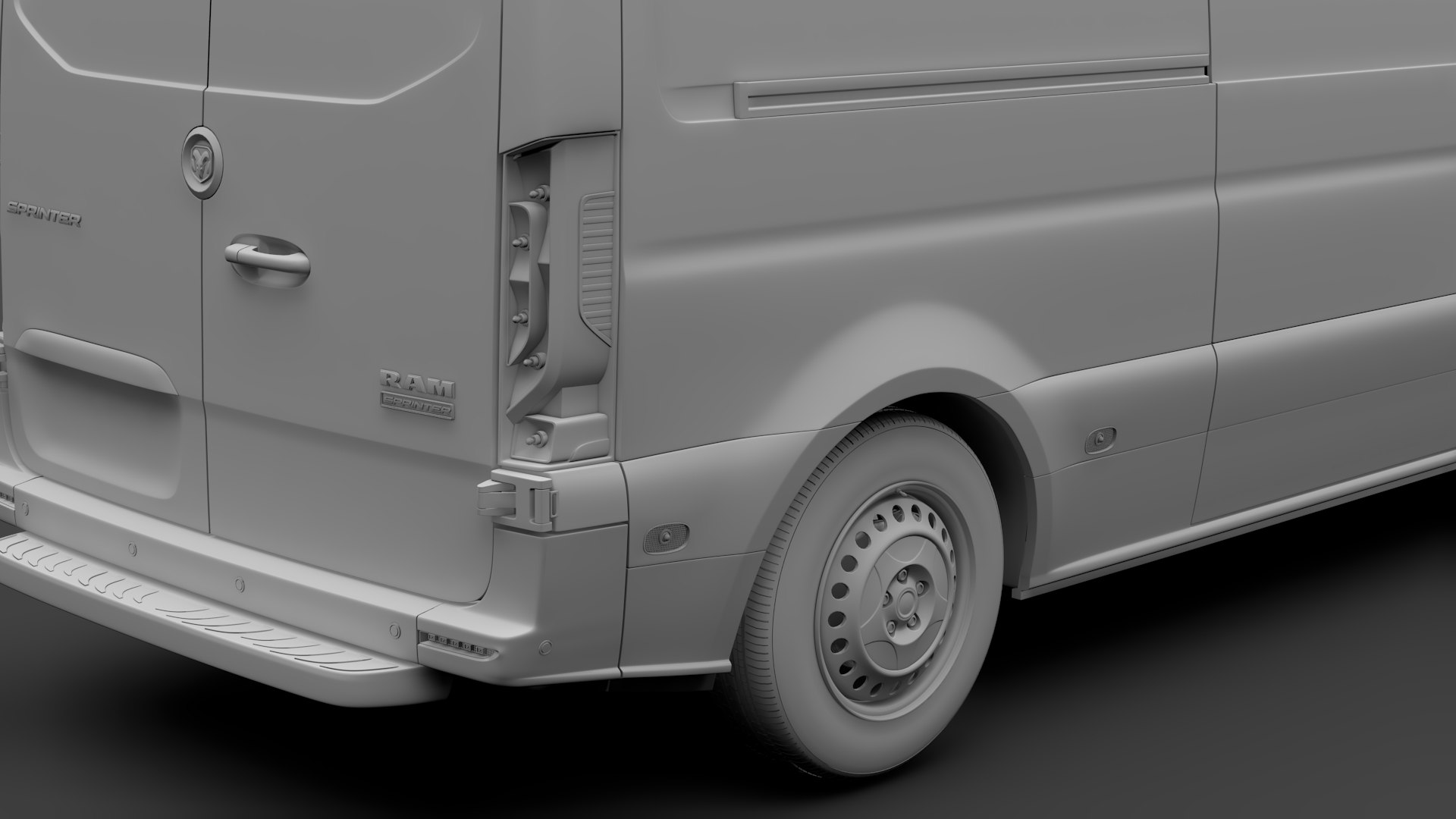 3D Ram Sprinter Panel Van Model - TurboSquid 1371487