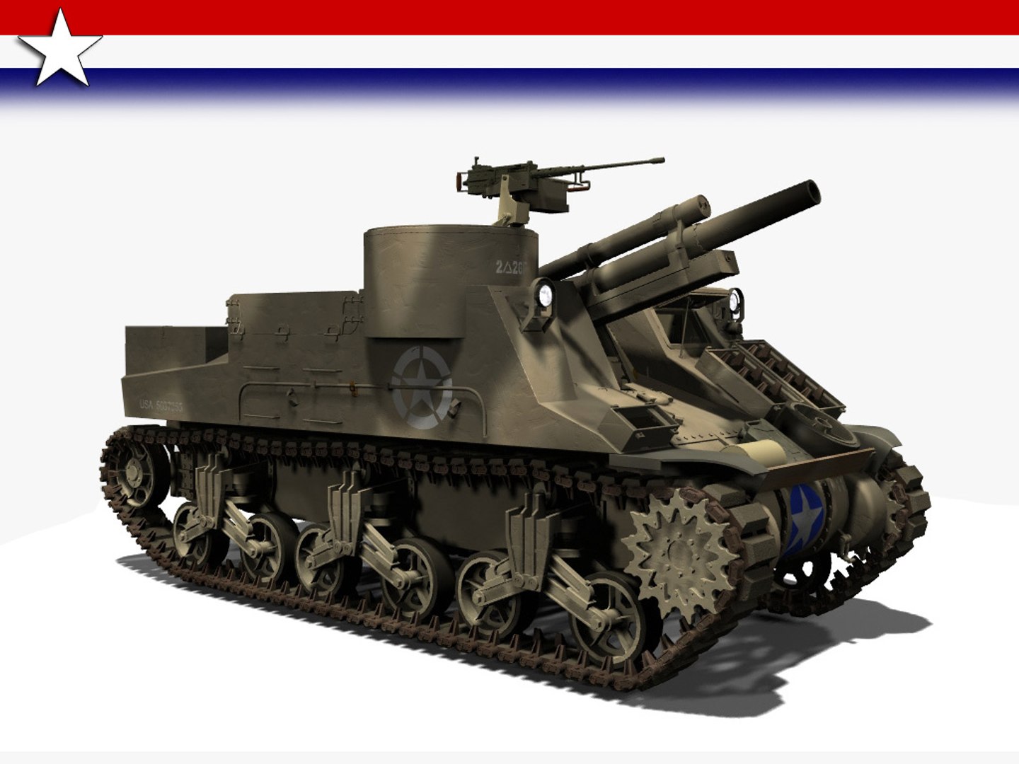 3d model artillery m7