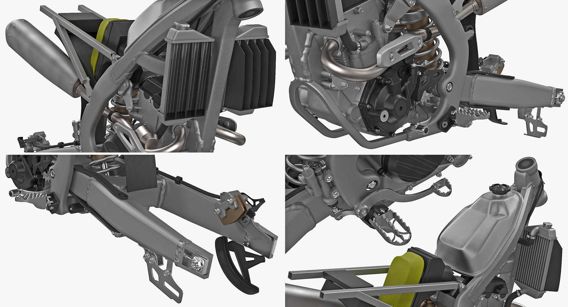 Motocross Motorcycle Engine Frame 3D - TurboSquid 1228530