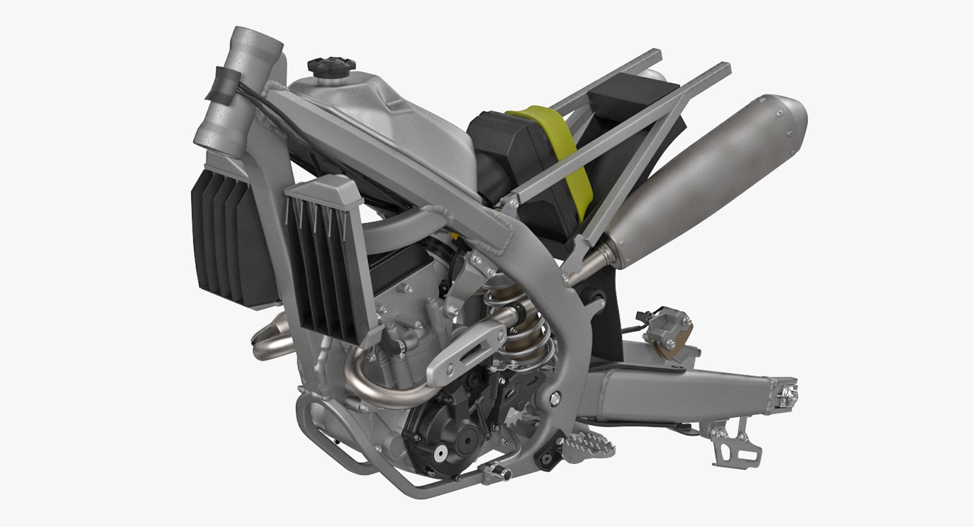 Motocross Motorcycle Engine Frame 3D - TurboSquid 1228530