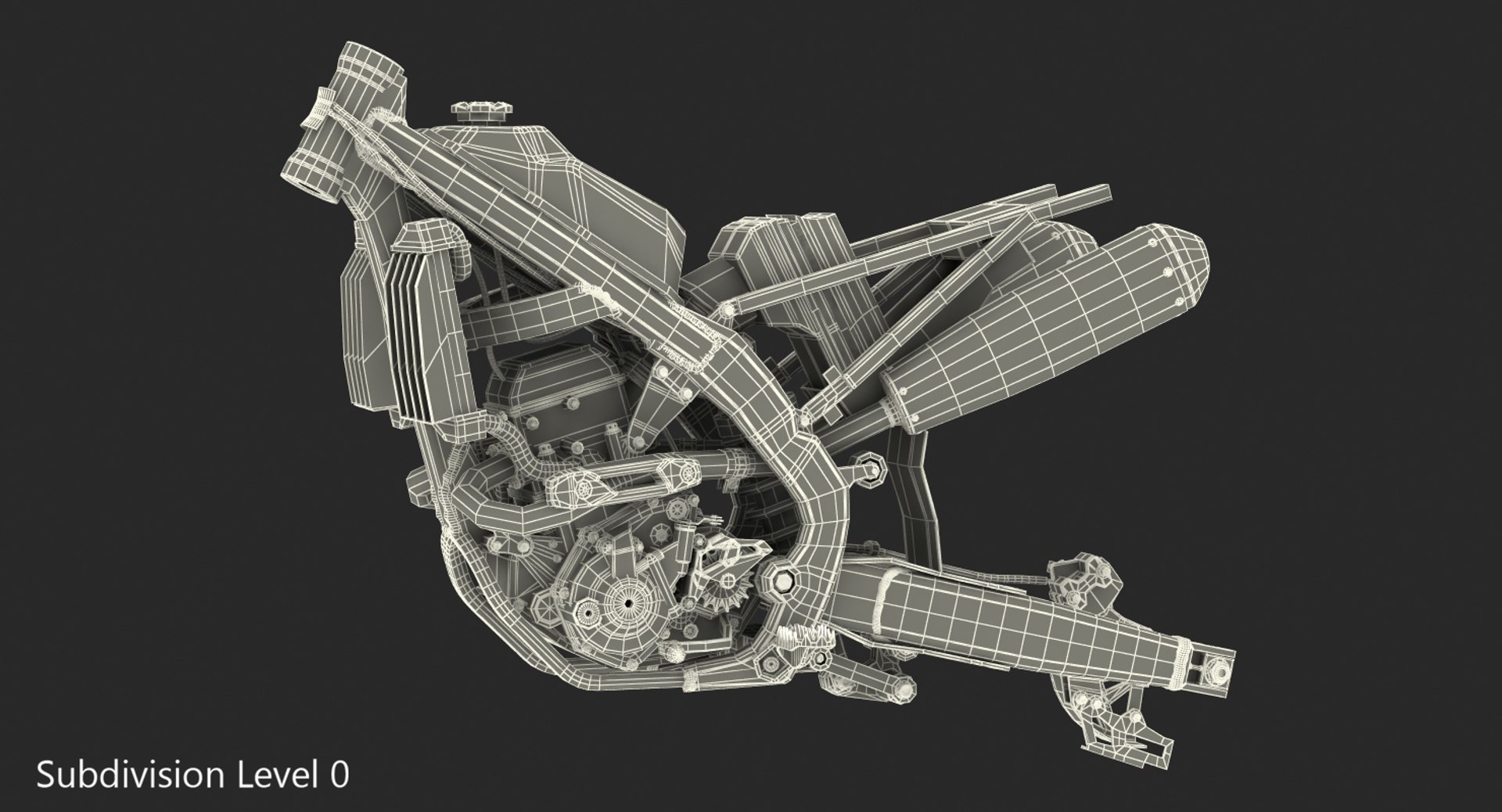 Motocross Motorcycle Engine Frame 3D - TurboSquid 1228530